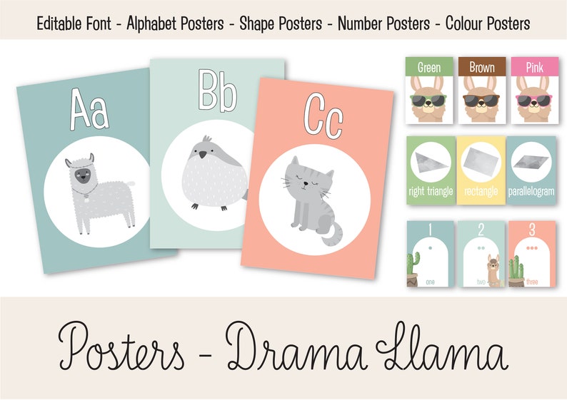 DRAMA LLAMA Classroom Bundle | School Decor | Llama Decor Classroom ...