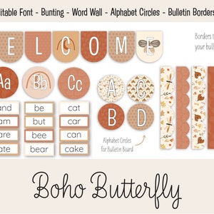 BOHO BUTTERFLY Classroom Bundle | Classroom Decor | Preschool | School ...