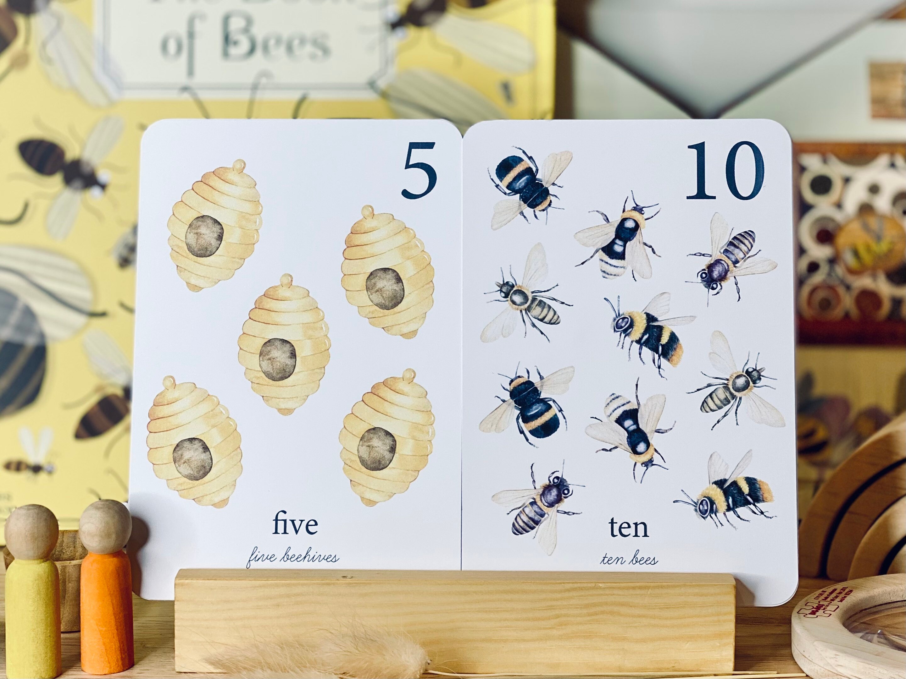 Bee Number Flashcards Bees Nature Flashcards Digital DIY - Etsy Australia