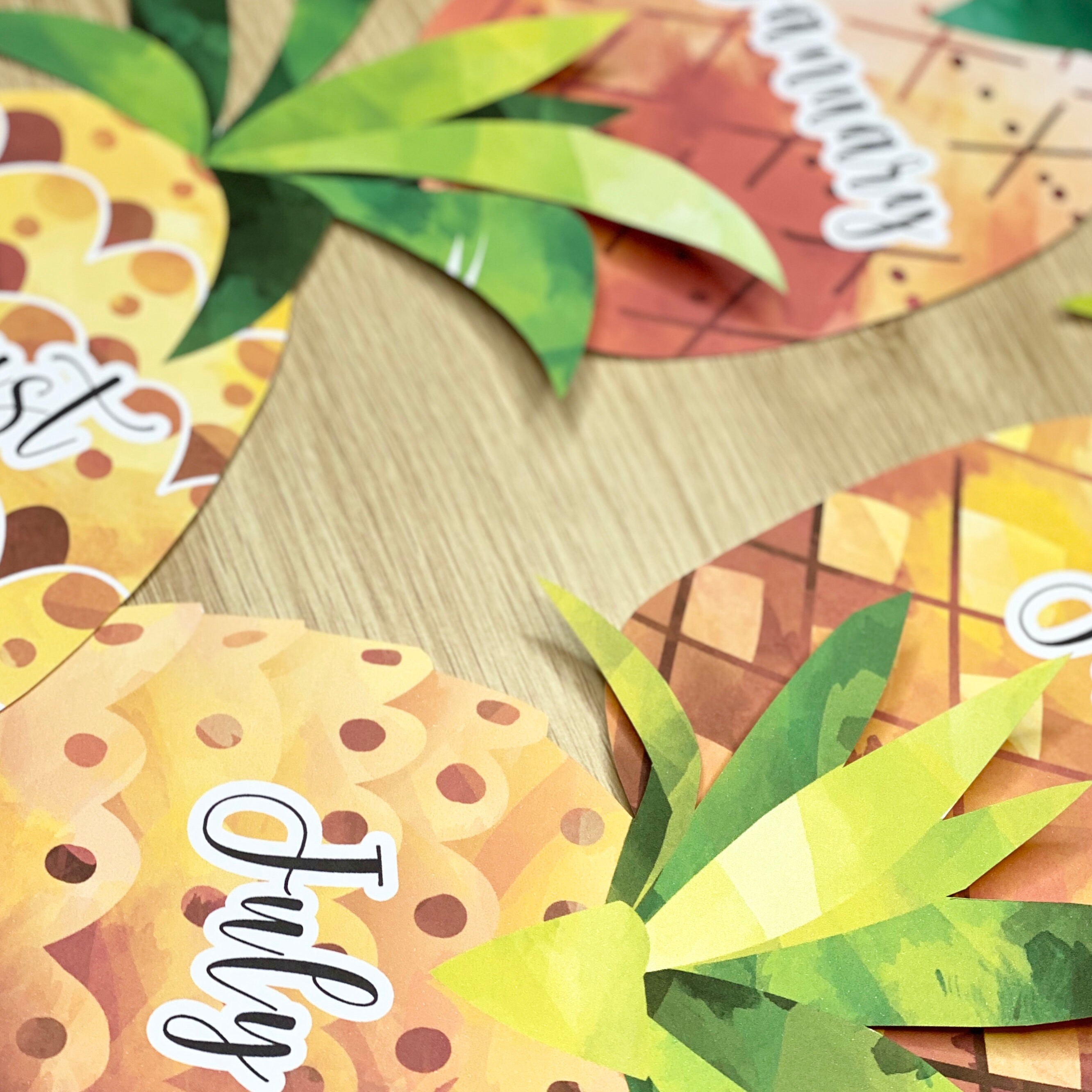 Pineapple Birthday Display Birthday Chart Pineapple | Etsy