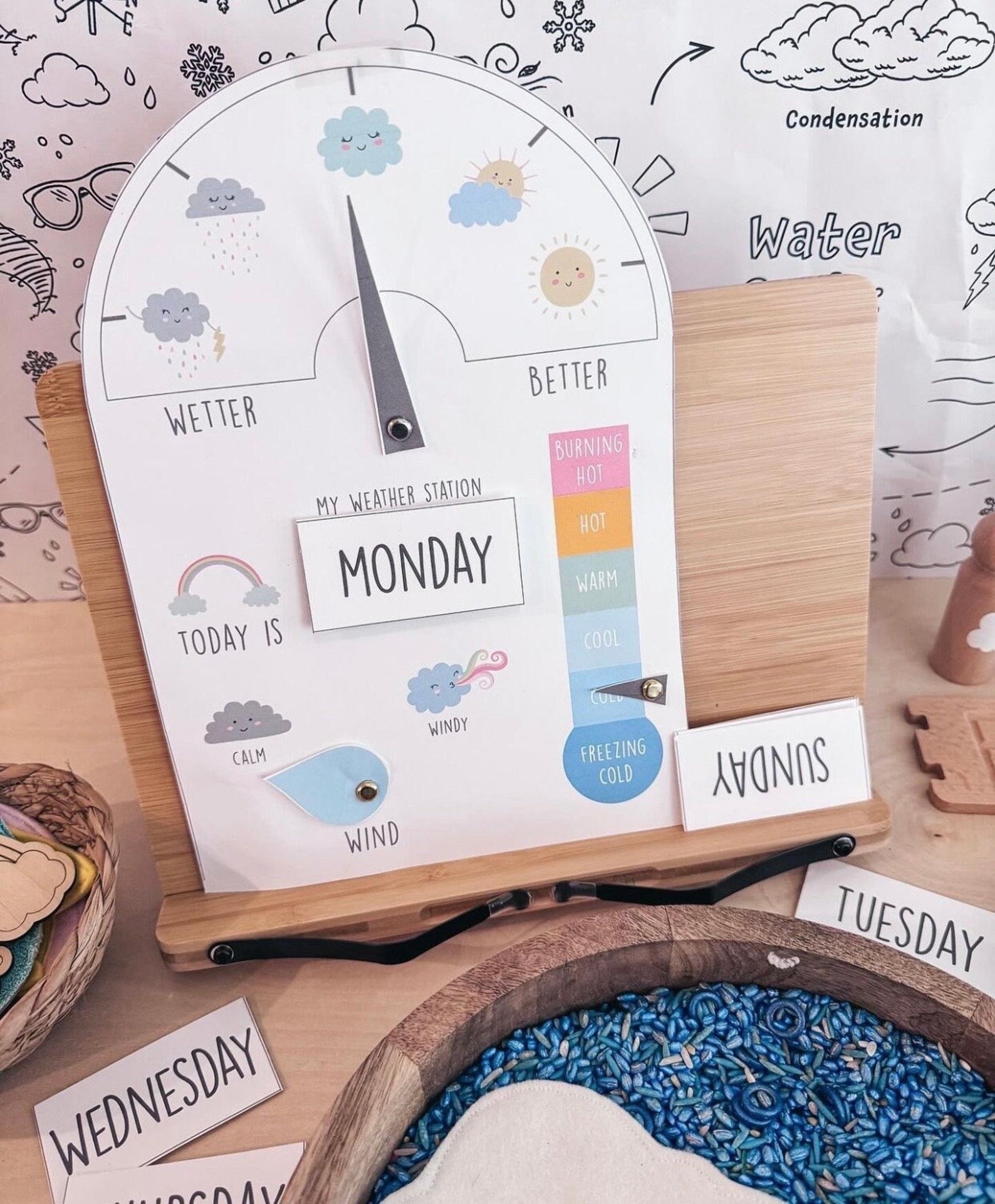 Weather Station Montessori Preschool Activities Children Weather Chart ...