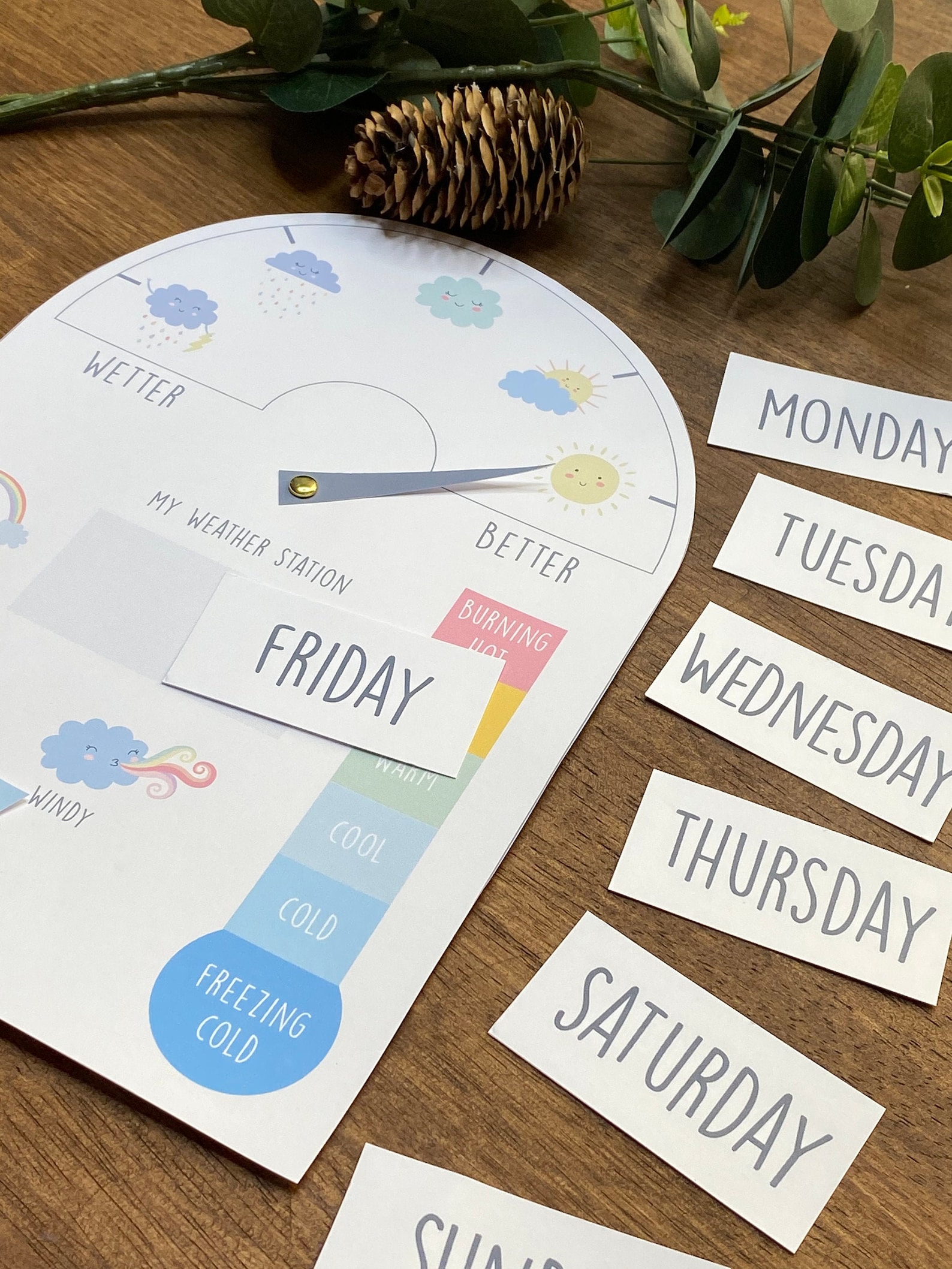 Weather Station Montessori Preschool Activities Children Weather Chart ...