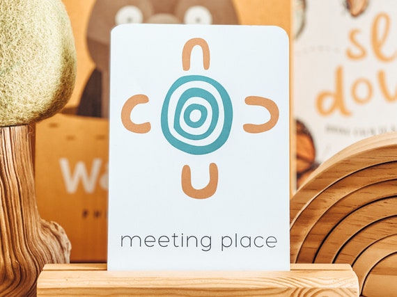 Prints Art & Collectibles Aboriginal Symbol Flashcards Preschool ...