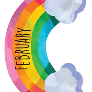 Rainbow Party Birthday Display Birthday Chart Rainbow Preschool Rainbow ...