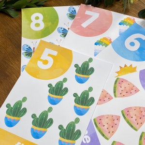 RAINBOW WATERCOLOUR Number Posters | Preschool | School Notice Board ...