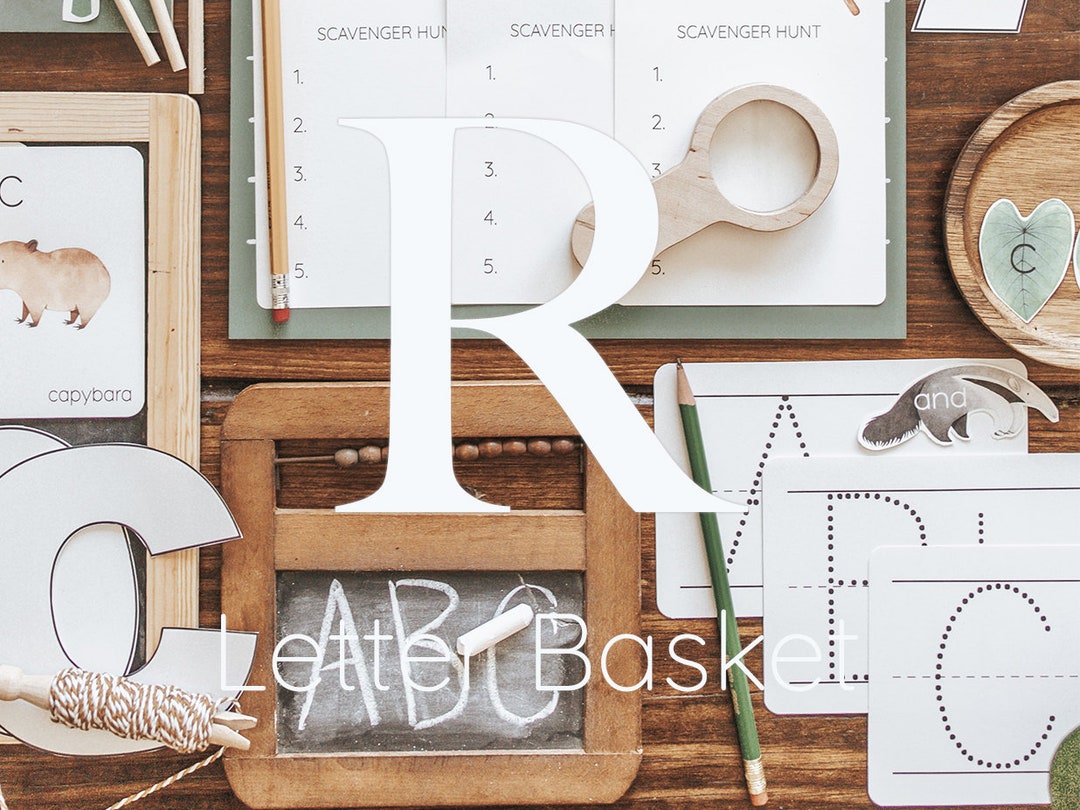 R LETTER BASKET R is for Racoon Alphabet Learning Preschool Alphabet ...