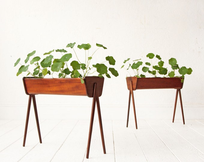 Danish Modern Teak Planters - Etsy