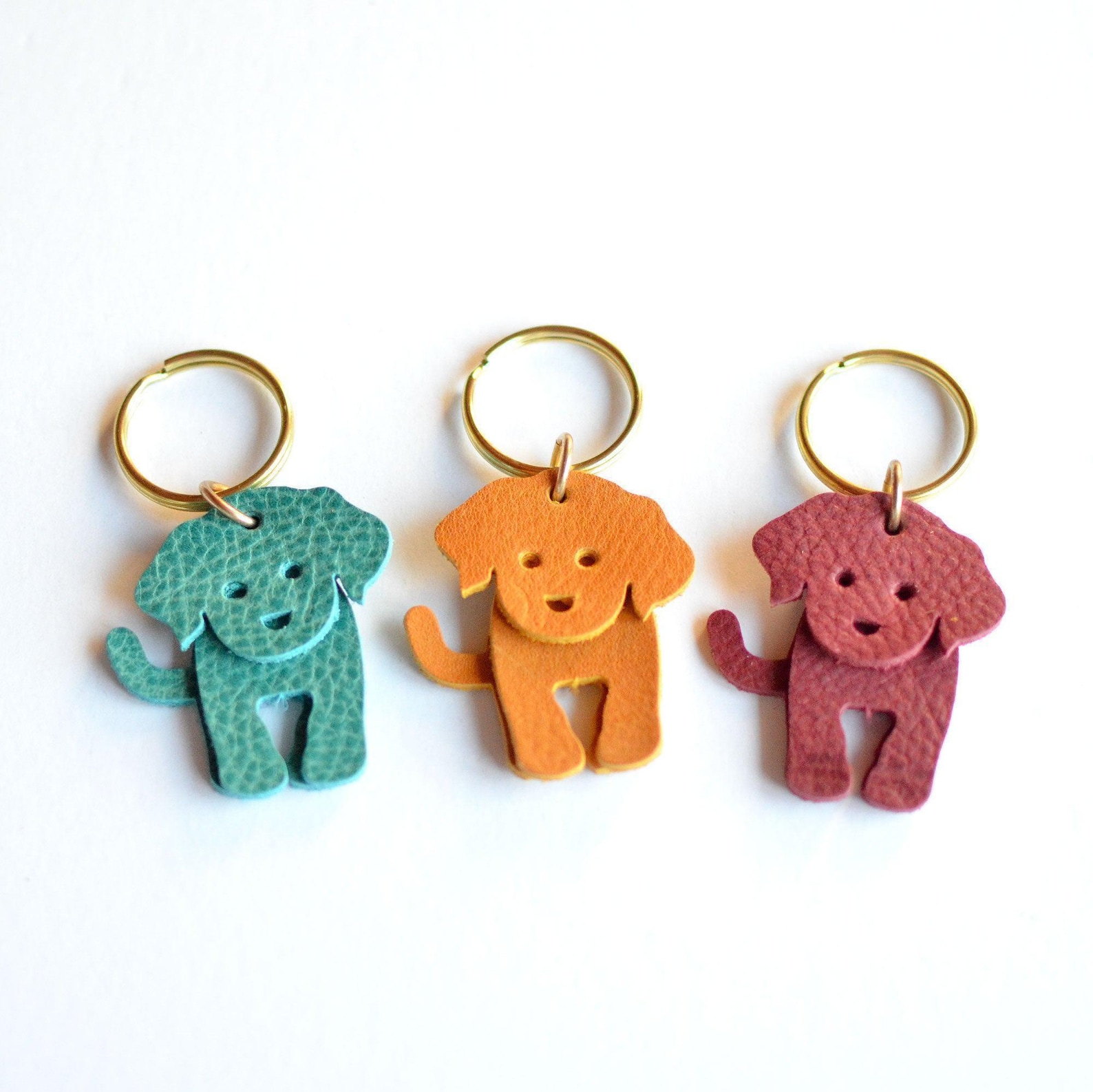 Leather Dog Keychain (key Ring) Pet Memorial Gift Idea Sympathy Present ...
