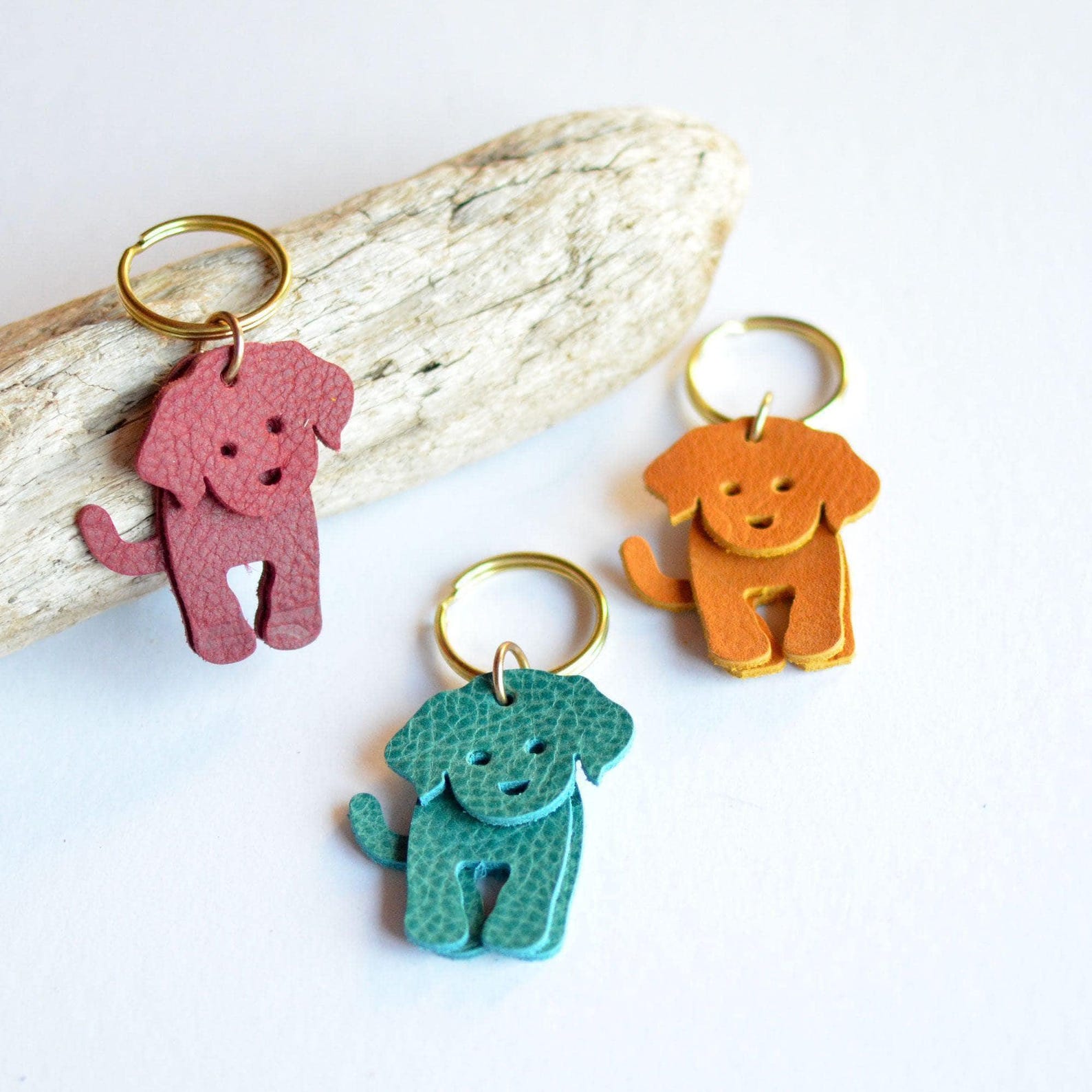 Leather Dog Keychain (key Ring) Pet Memorial Gift Idea Sympathy Present ...