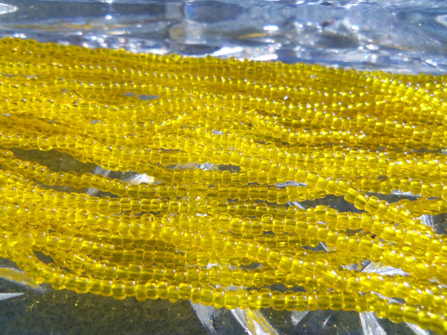 Size 11/0 Seed Beads TRANSPARENT YELLOW Preciosa Czech Glass - Etsy