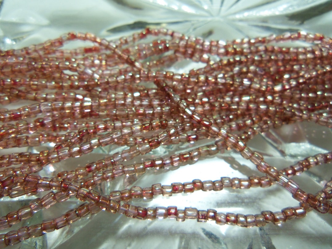 Size 10/0 Three Cut-tri Cut-3cut Transparent TRI LUSTERED RED Preciosa ...