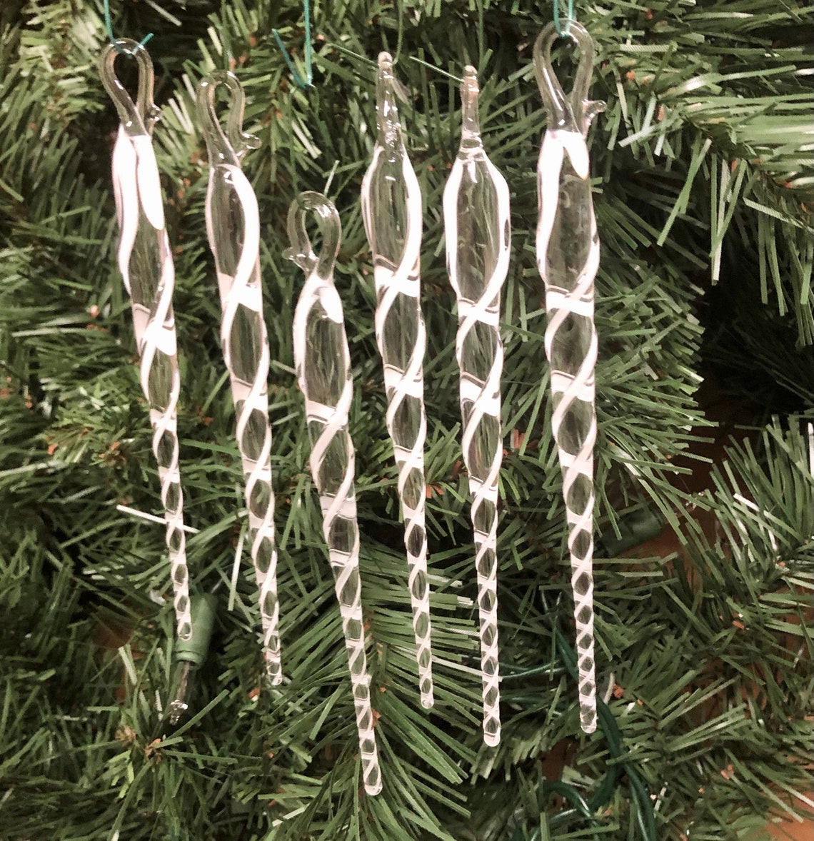 Set of 6 Winter Frost Christmas Ornaments Elegant Heirloom - Etsy