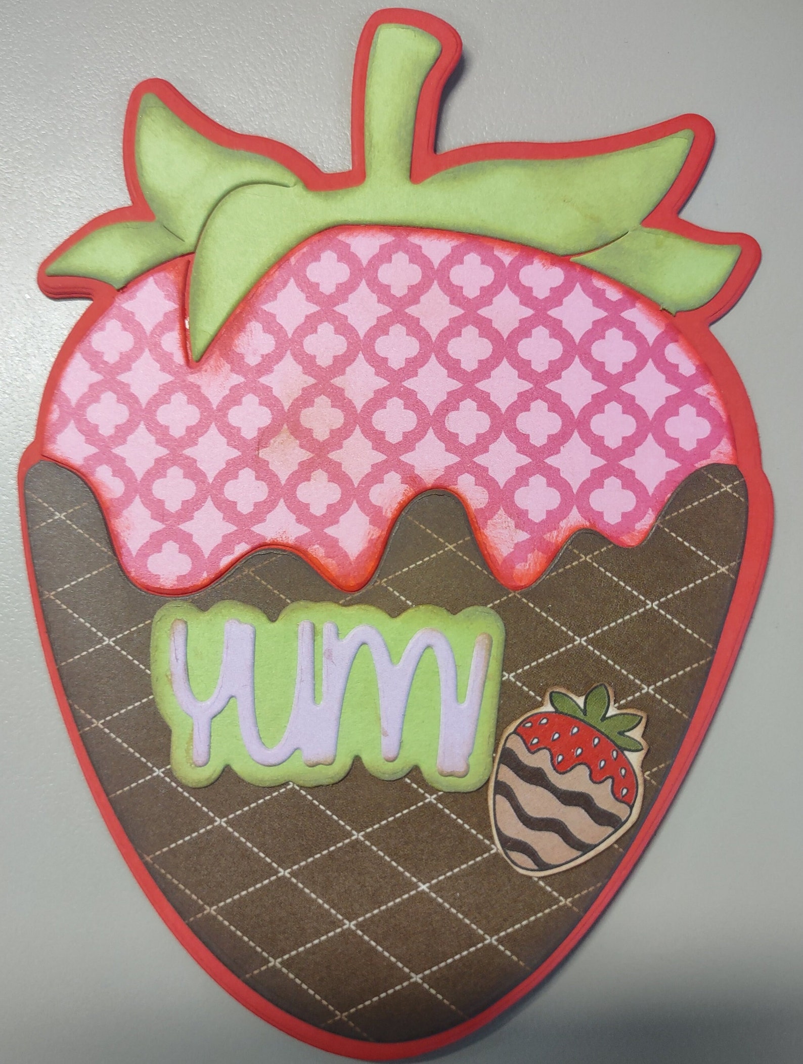 Chocolate Strawberry Card - Etsy
