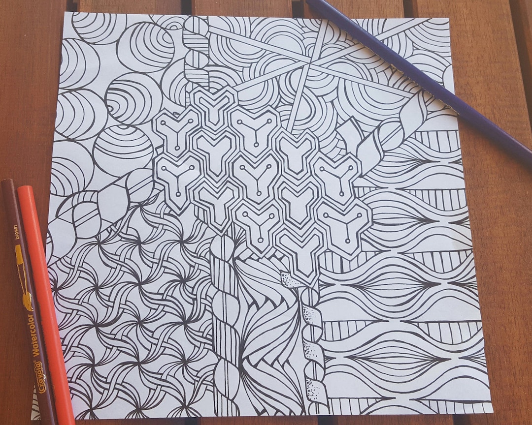 Detailed Adult Coloring Page Detailed Coloring Page Printable Coloring ...