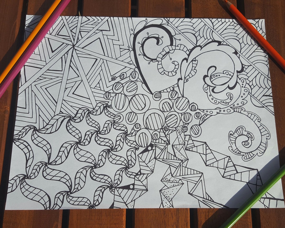 Detailed Adult Coloring Page Detailed Coloring Page Printable Coloring ...