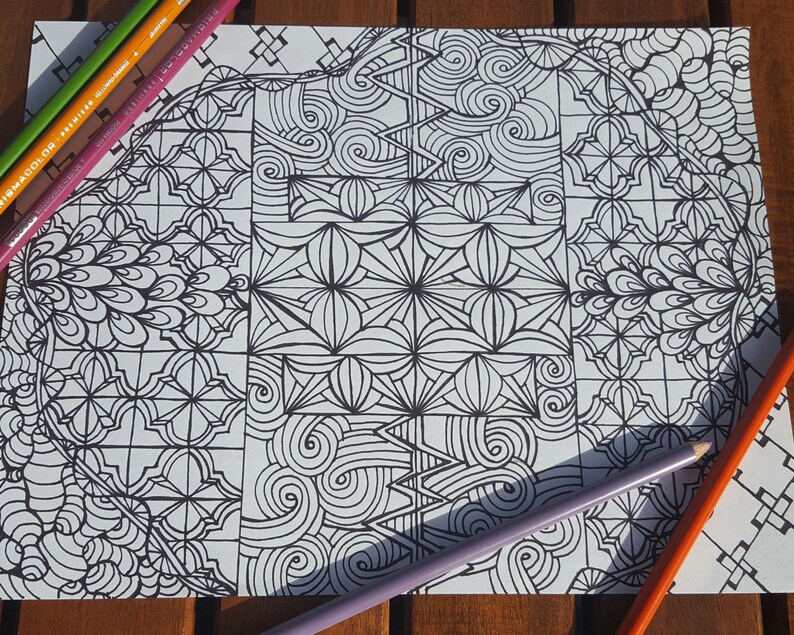 Detailed Adult Coloring Page Detailed Coloring Page Printable Coloring ...