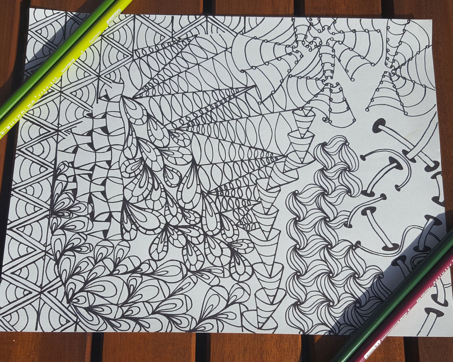 Detailed Adult Coloring Page Abstract Coloring Page - Etsy