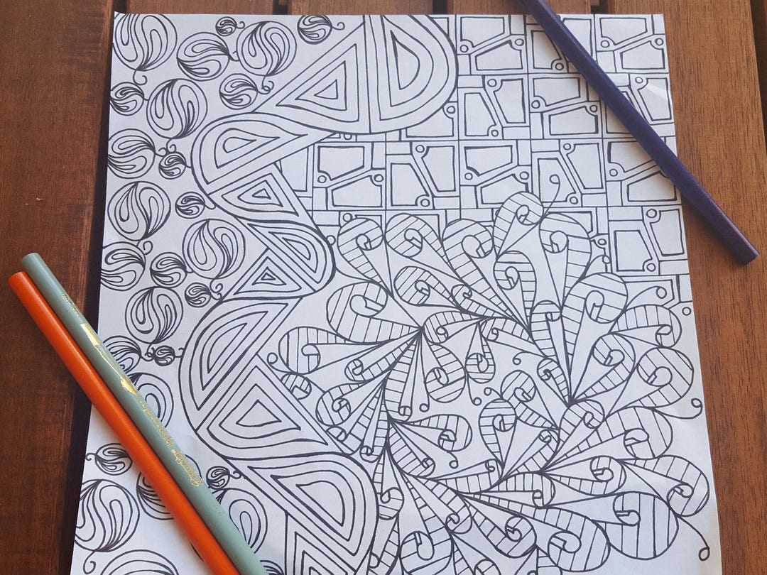 Detailed Adult Coloring Page Detailed Coloring Page Printable Coloring ...