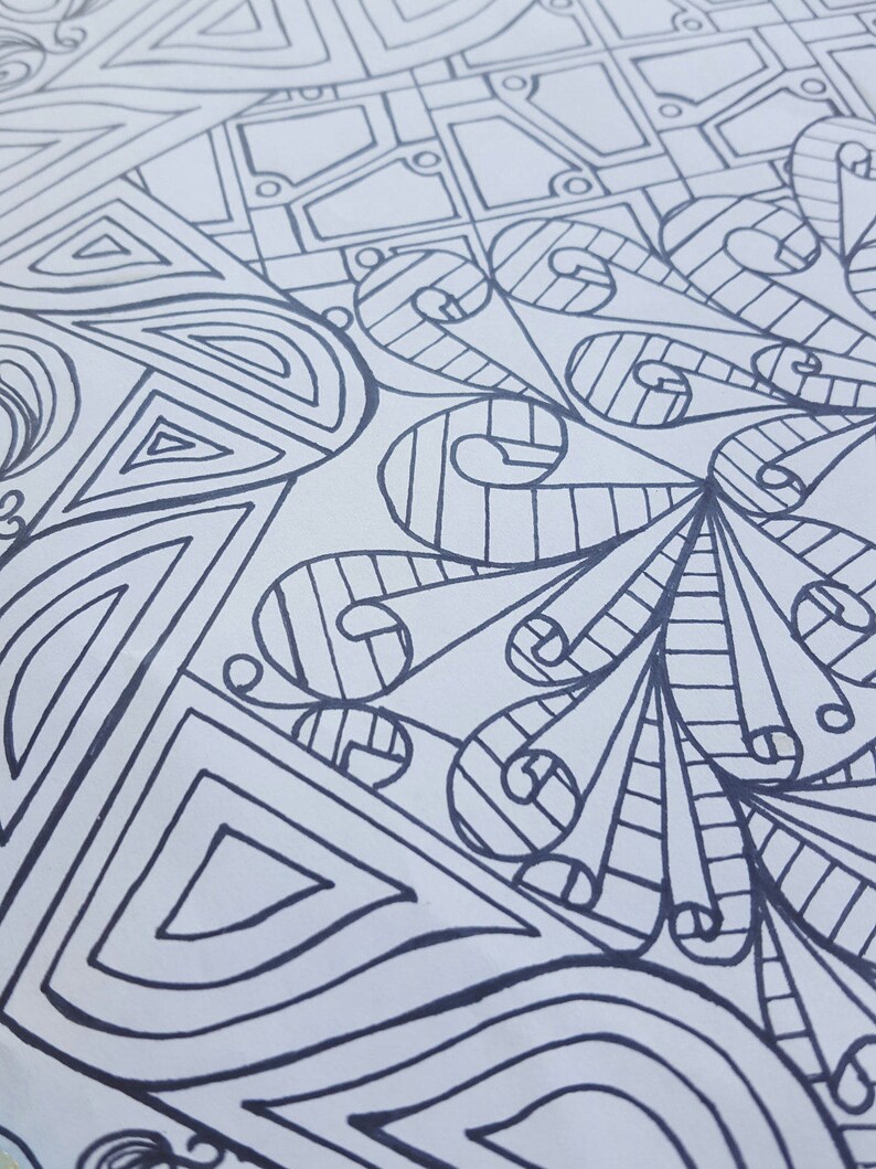 Detailed Adult Coloring Page Detailed Coloring Page Printable Coloring ...