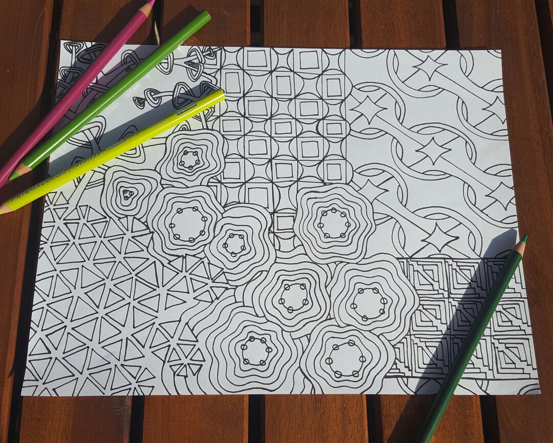 Detailed Adult Coloring Page Detailed Coloring Page Printable Coloring ...