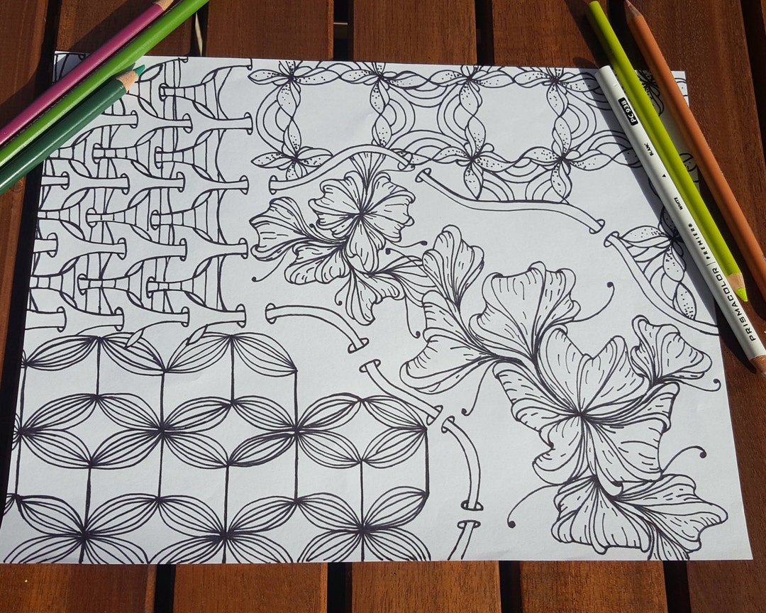 Detailed Adult Coloring Page Detailed Coloring Page Printable Coloring ...