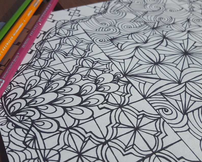 Detailed Adult Coloring Page Detailed Coloring Page Printable Coloring ...