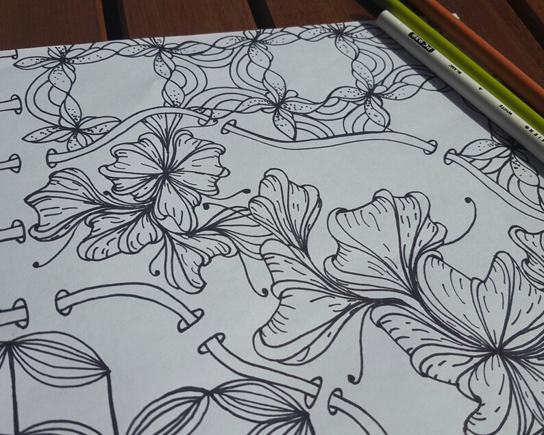 Detailed Adult Coloring Page Detailed Coloring Page Printable Coloring ...