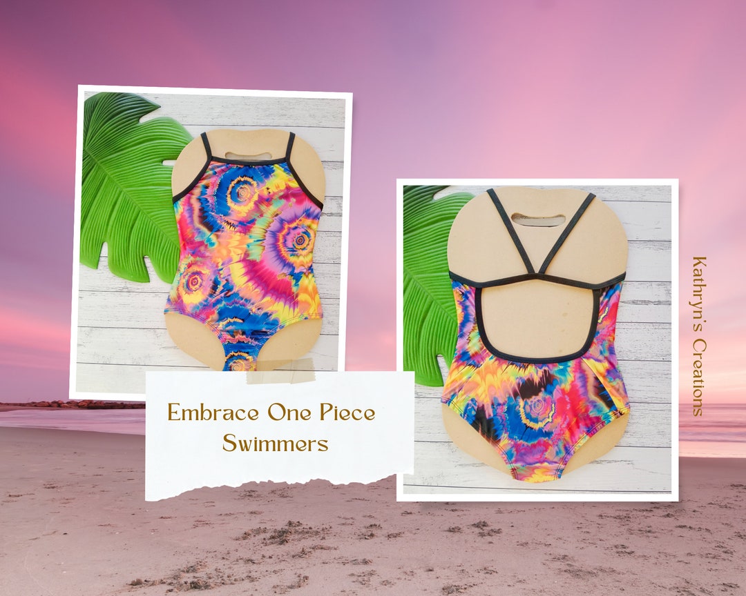 Girls' Embrace Once Piece Swimsuit Tie Dye - Etsy