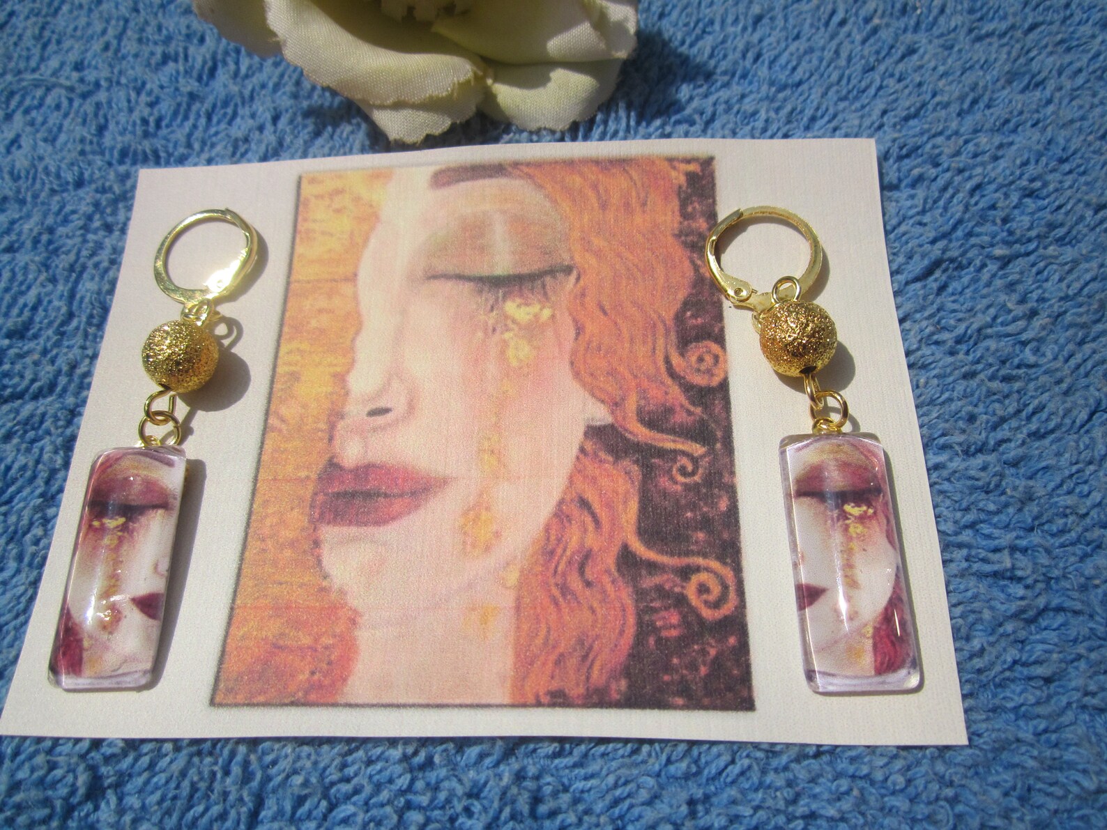 Norse GODDESS Freyja the Golden Tear Inspired of Klimt Glass | Etsy