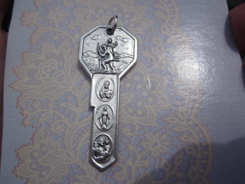 Key of Saints St Christopher & St Joseph KEY of HEAVEN - Etsy