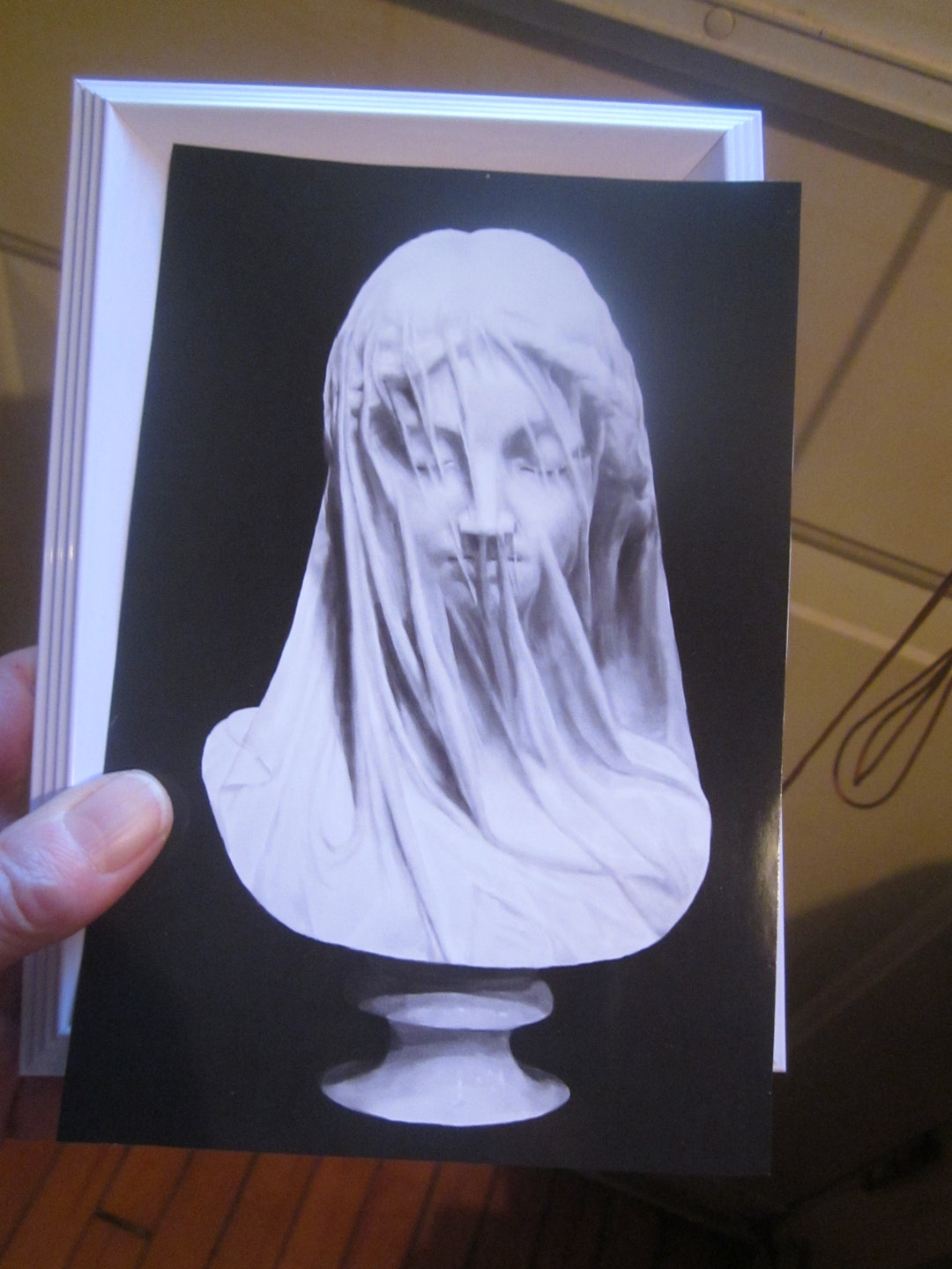 The Veiled Virgin Marble Sculpture by Giovanni Strazza 1850 Printed ...
