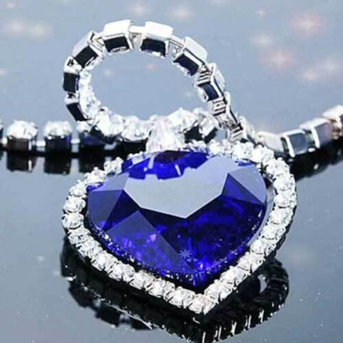 Lovely Gift for Her Huge Faceted Blue CRYSTAL HEART Shape - Etsy