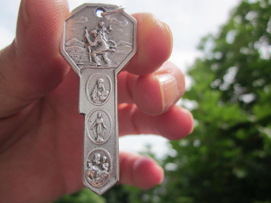 Key of Saints St Christopher & St Joseph KEY of HEAVEN - Etsy