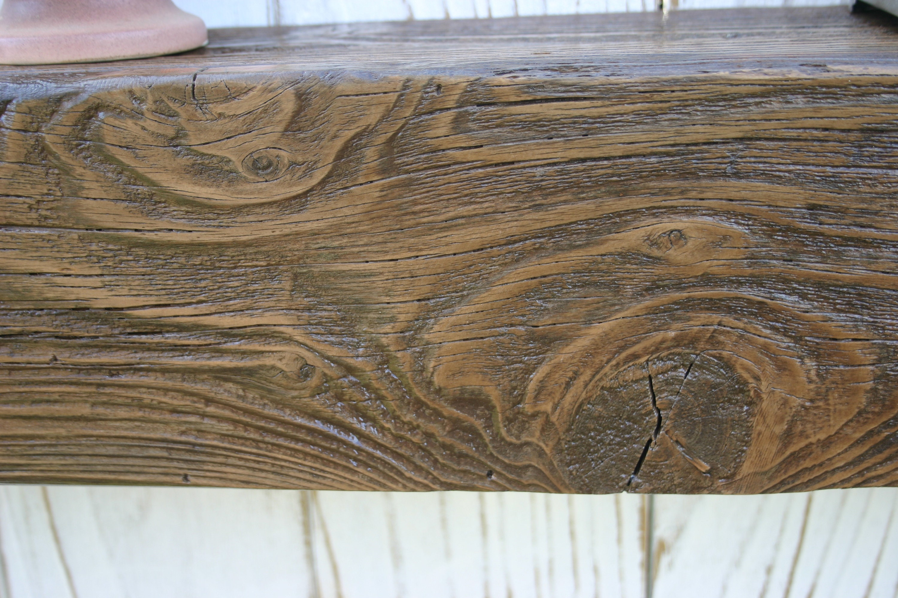 READY TO SHIP! 40" Natural Distressed Reclaimed Cedar Wood Fireplace ...