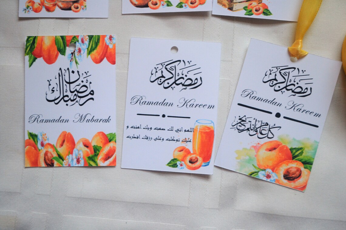 Ramadan Tags Ramadan Set of 6 Tags Islamic Gift Tags Arabic - Etsy