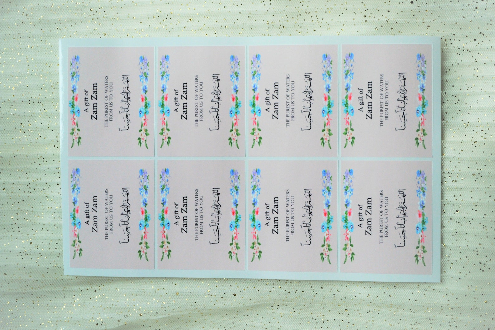 Zam Zam Water Stickers, Islamic Stickers, Muslim Baby Gift, Aqiqa ...