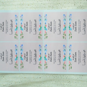 Zam Zam Water Stickers, Islamic Stickers, Muslim Baby Gift, Aqiqa ...