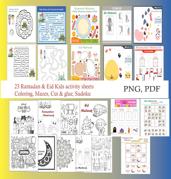 23 Ramadan Activity and Games Printable Sheets Digital | Etsy