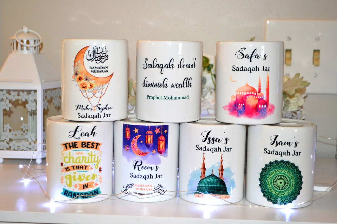 Personalized kids Sadaqah jar kids Sadaqah box Ramadan kids - Etsy ...