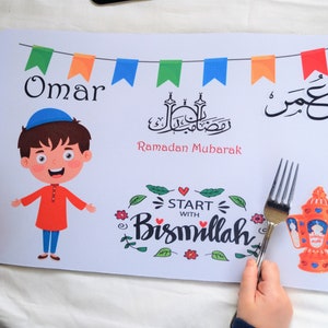 Ramadan Decoration, Placemat, Personalized Kids Placemat, Ramadan Gift ...