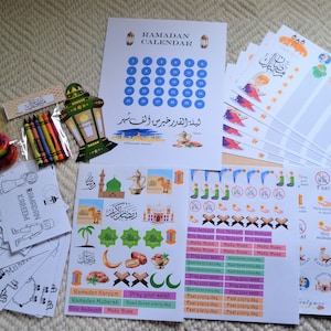 Ramadan Kids Activity Kit, Islamic Kids Favors and Treats, Ramadan ...