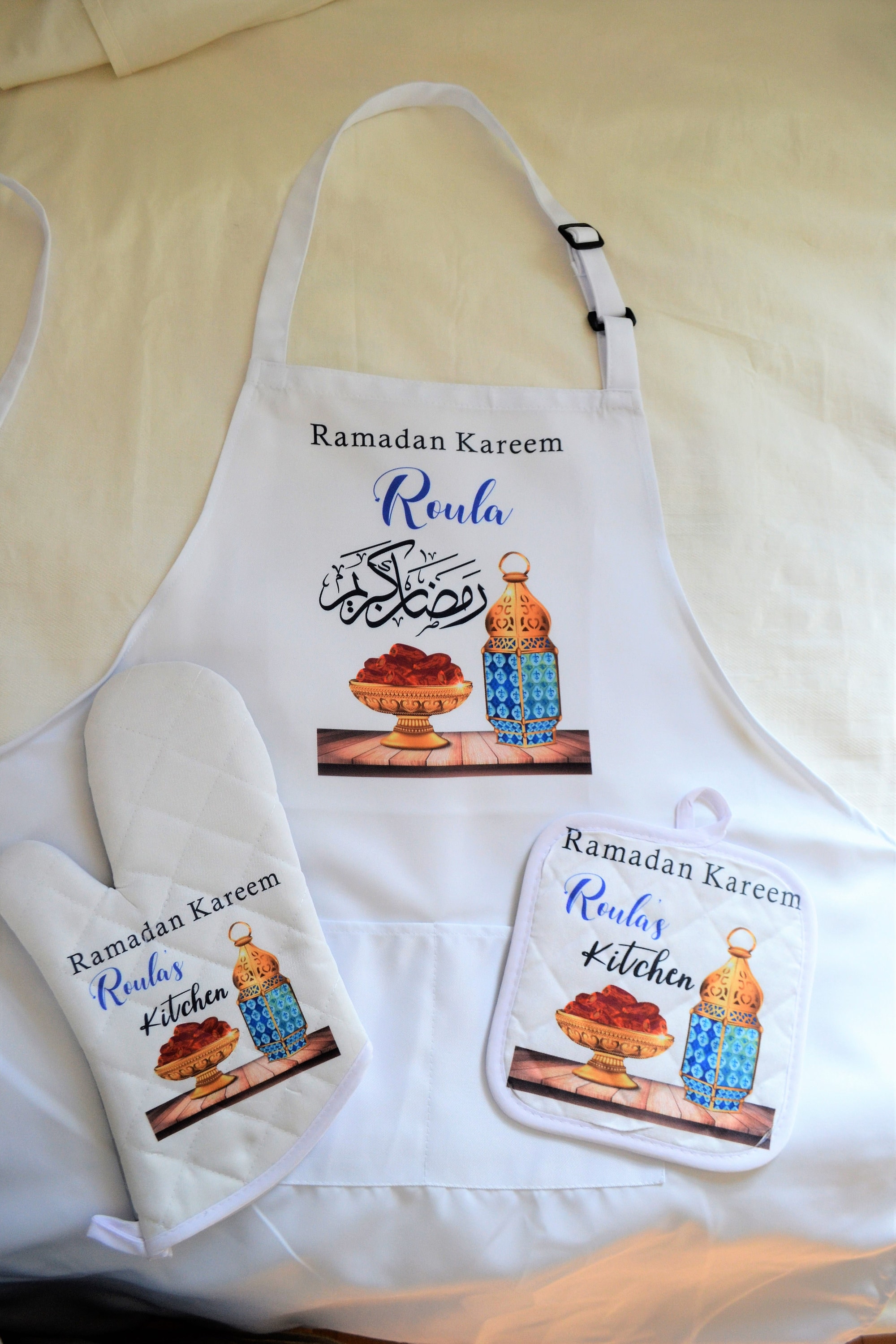 Ramadan Gift Set, Ramadan Decoration, Ramadan Oven Mitt and Pot Holder ...