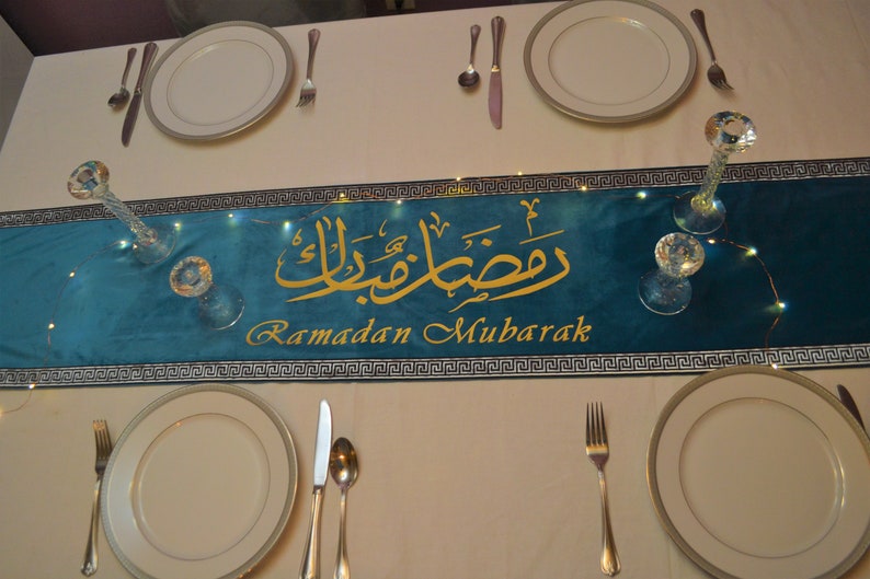 Ramadan Table Runner, Ramadan Velvet Islamic Runner, Ramadan Decoration ...