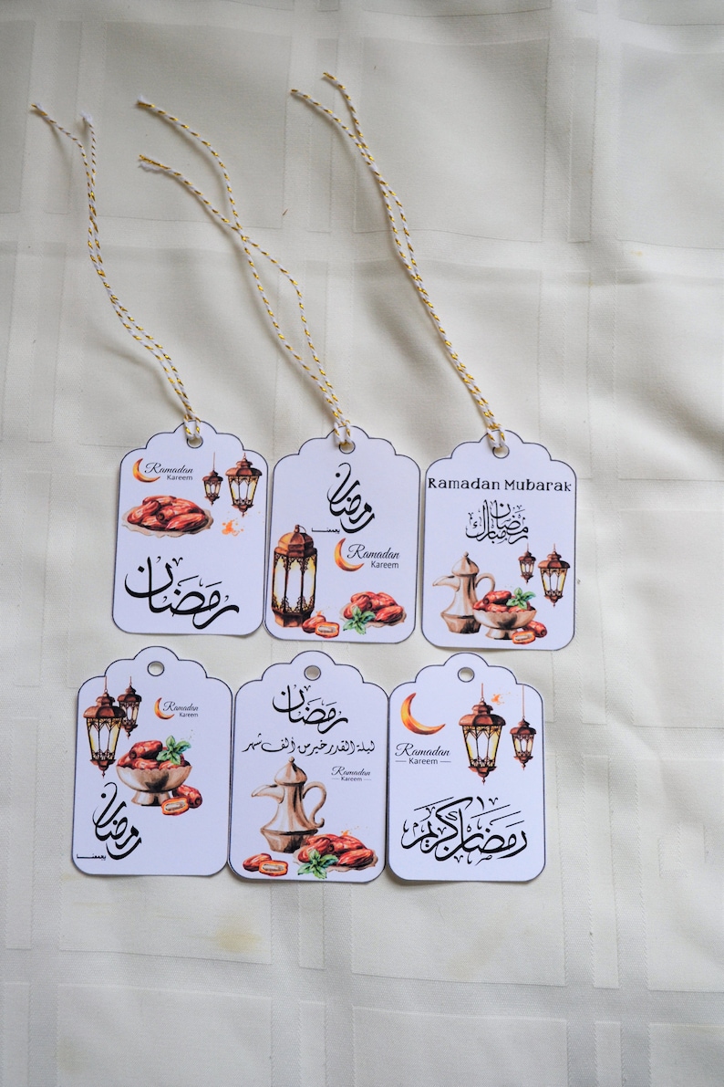 Ramadan Mubarak Set of 6 Gift Tags Ramadan Decoration - Etsy