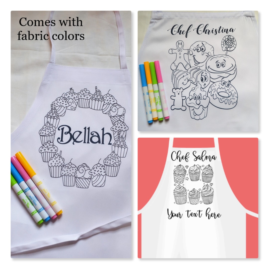 Personalized Painting Apron for Kids Personalized Coloring - Etsy