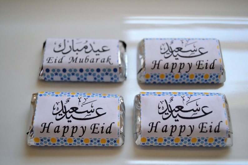 Set of 12 Mini Candy Wrappers, Eid Chocolate Wrappers, Miniature ...