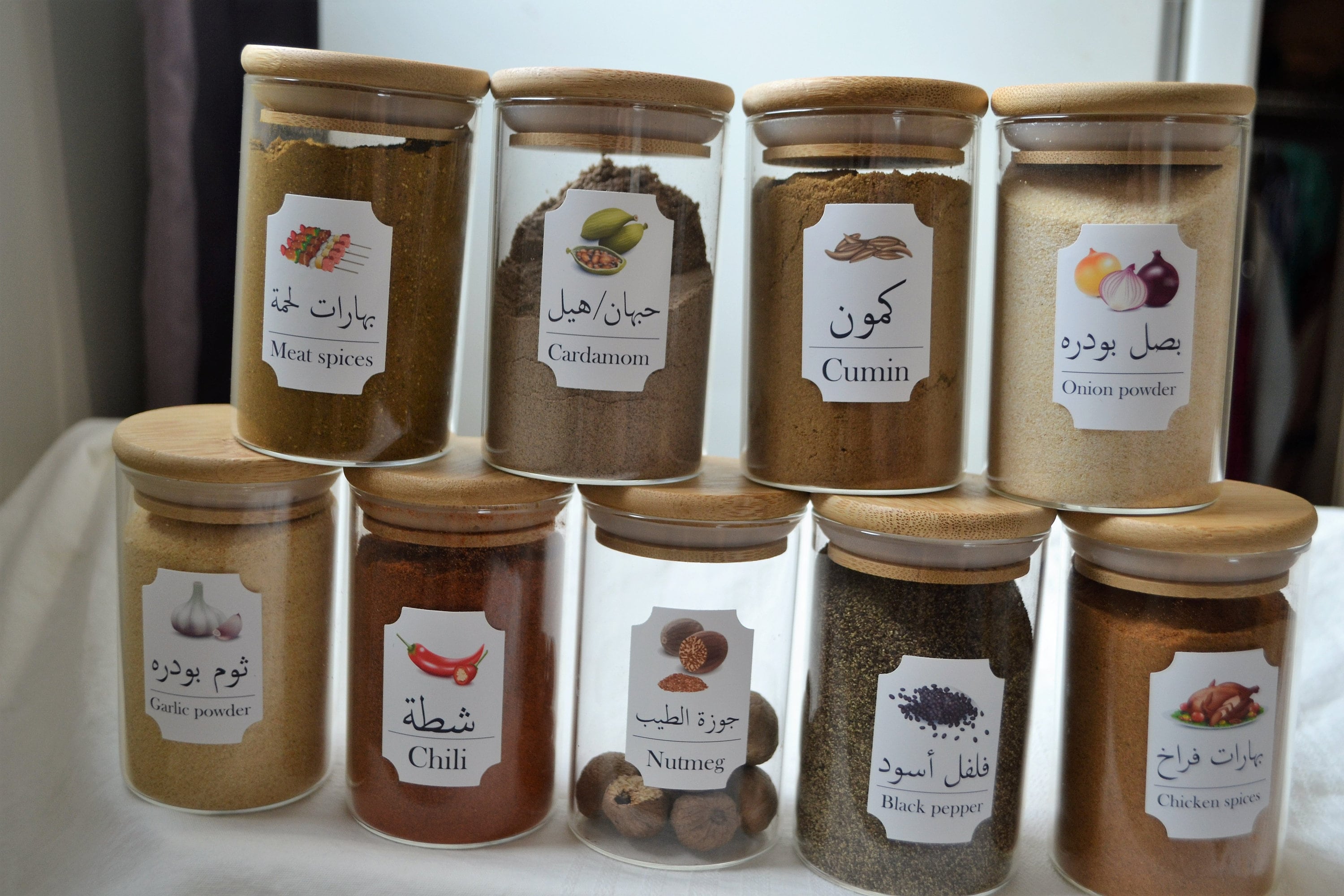 Arabic Spices Vinyl Stickers, Ramadan Stickers, Spices Labels, Ramadan ...
