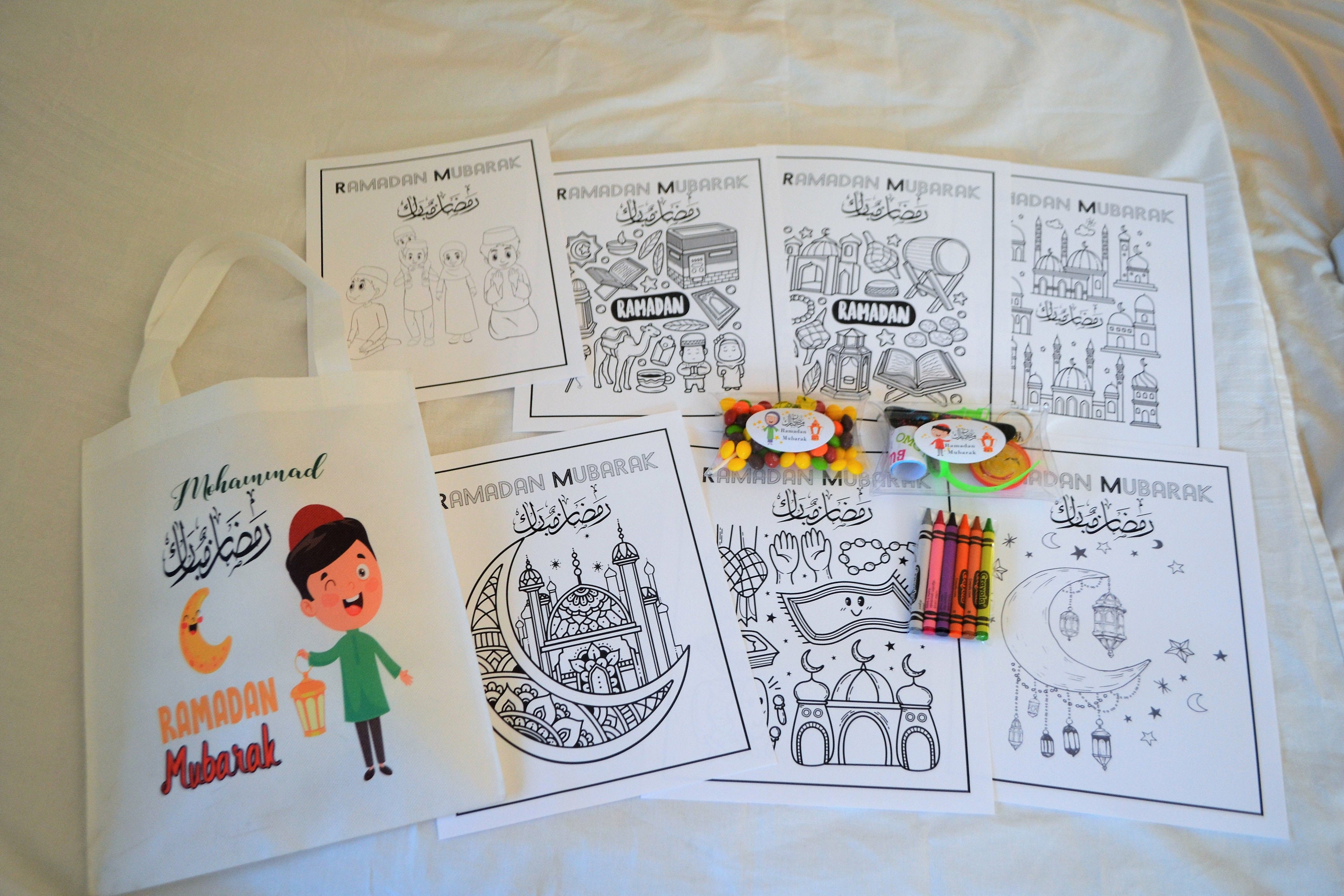 Ramadan Kids Gift, 10x13", Personalized Ramadan Gift Bag, Eid Goodie ...