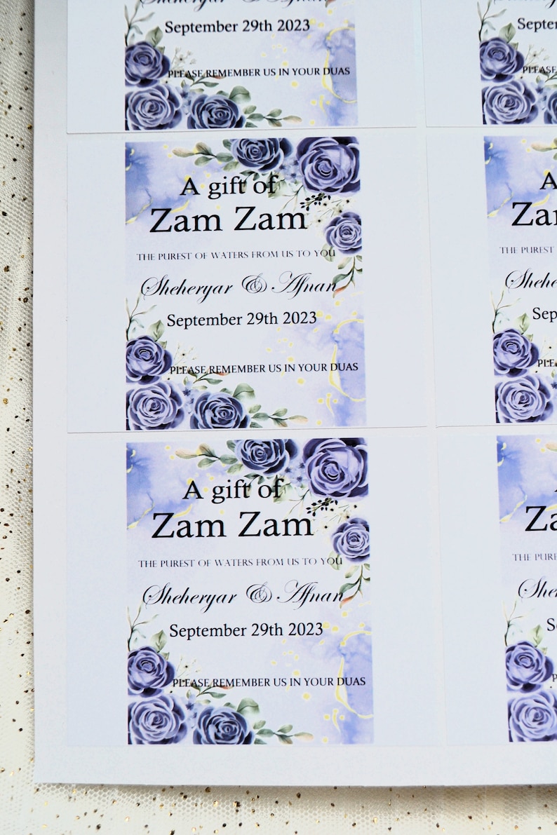 Zam Zam Water Stickers, Islamic Stickers, Muslim Baby Gift, Aqiqa ...