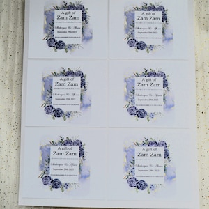 Zam Zam Water Stickers, Islamic Stickers, Muslim Baby Gift, Aqiqa ...
